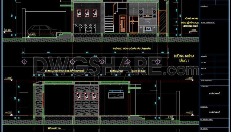 303. Detailed architectural CAD drawings of vertical facade wall ...