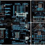 304. Detailed architectural CAD drawings of the balcony, railing, and ...