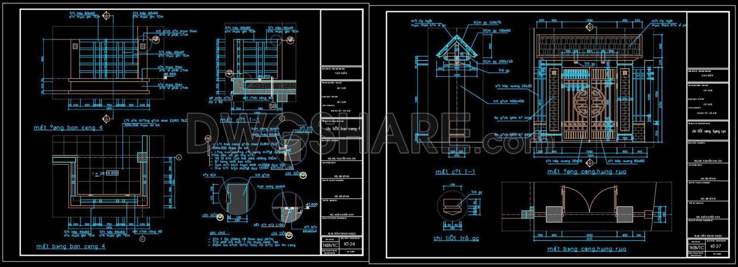 304. Detailed architectural CAD drawings of the balcony, railing, and ...