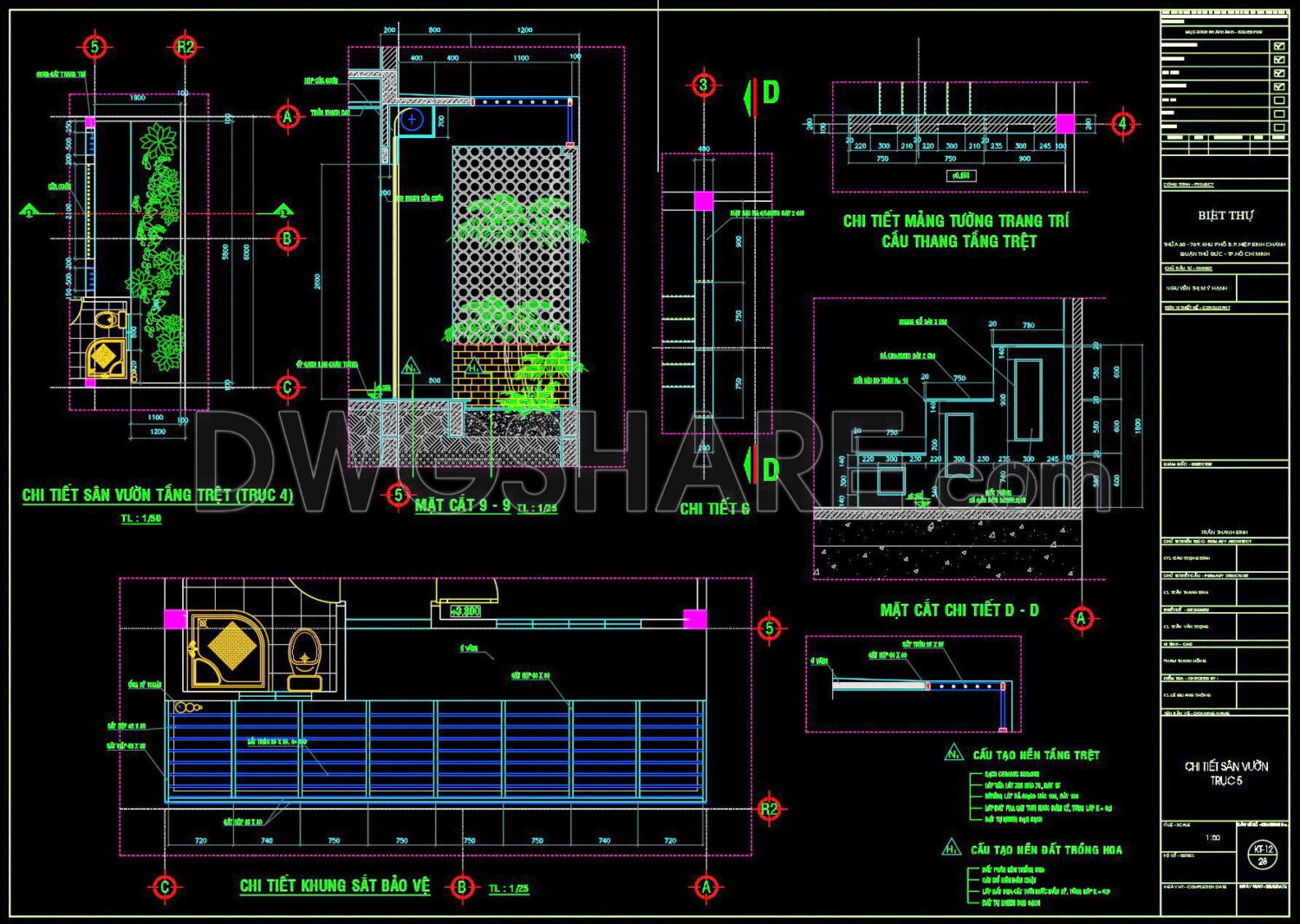 305. Detailed architectural CAD drawings of the facade townhouse