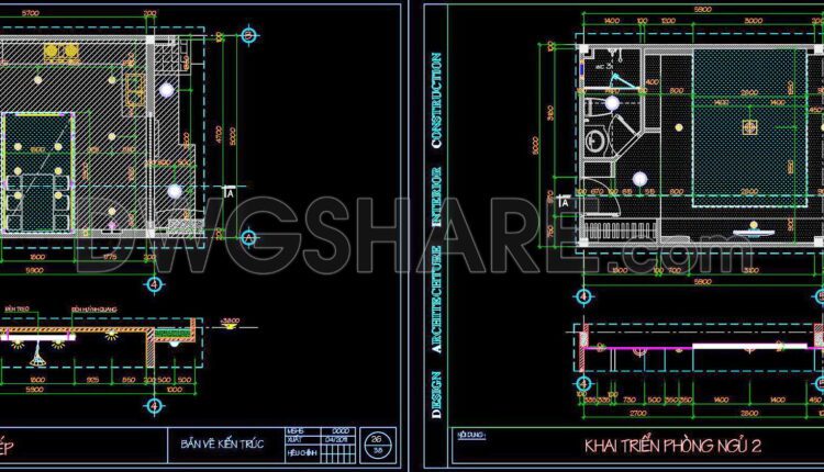 306. CAD drawings of elevations and detailed ceiling lighting for a ...