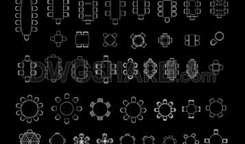 Dining table Archives - Free Cad Blocks, download DWG models for ...