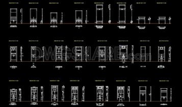 213.Display Cabinets Cad Blocks free download