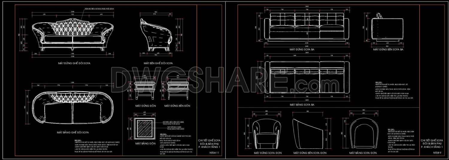316. Free Download CAD drawings of the technical details of various ...