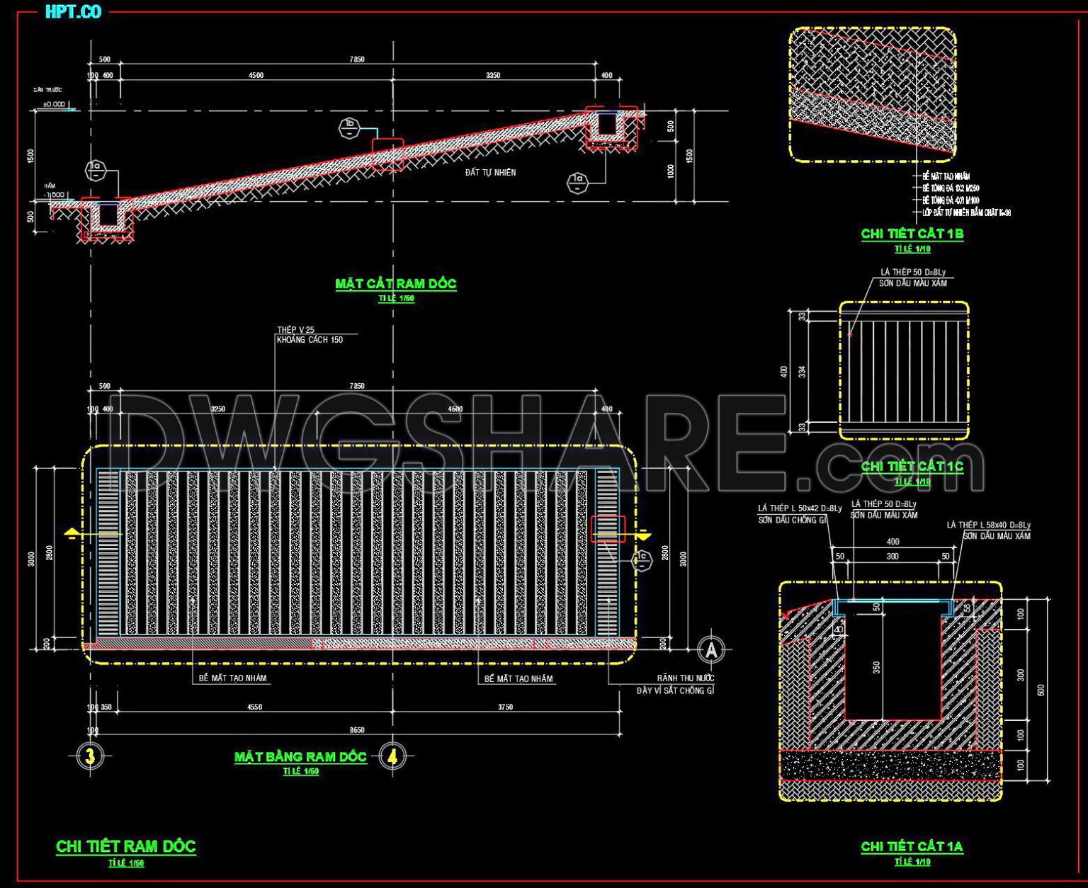 318. Detailed architectural CAD drawings of the balcony, railing, and ...