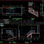 318. Detailed architectural CAD drawings of the balcony, railing, and ...