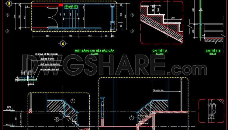 318. Detailed architectural CAD drawings of the balcony, railing, and ...