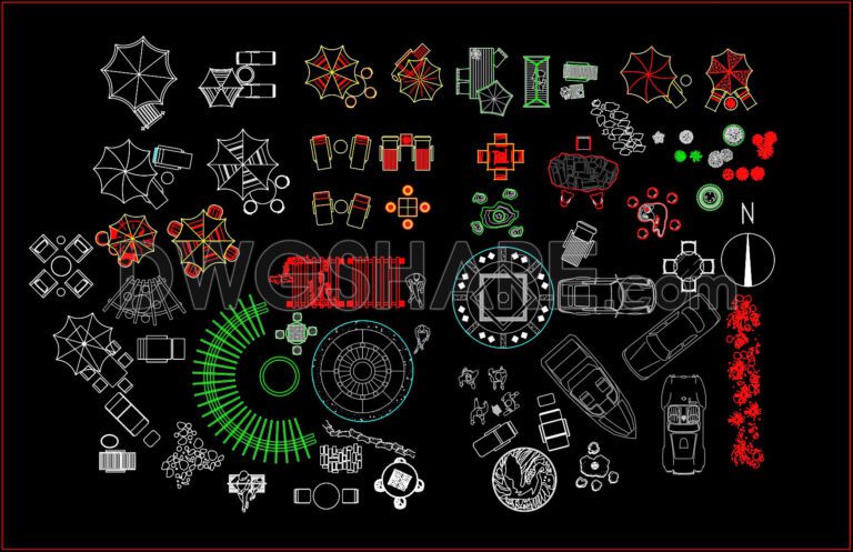 319. Free Download of CAD Blocks for Outdoor Furniture