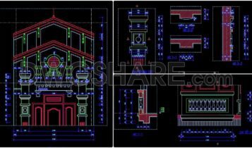 12.Multi function hall AutoCAD File DWG