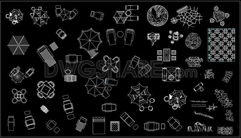 320. Free Download of CAD Blocks for Outdoor Furniture