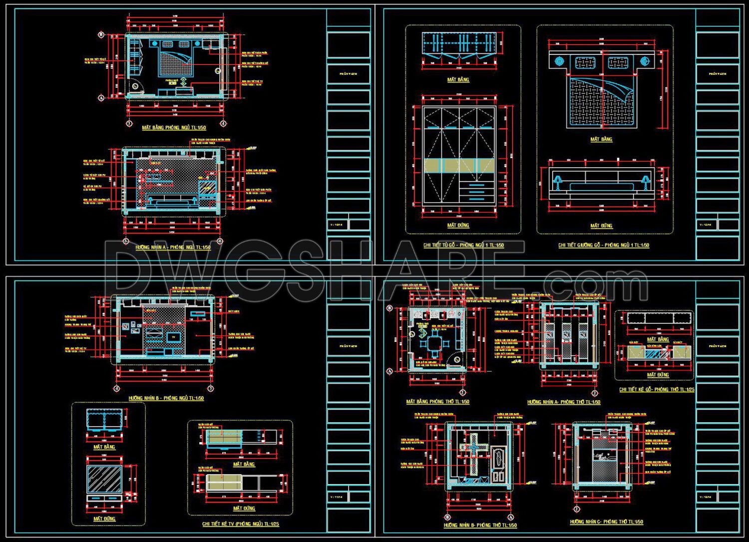 321. CAD Drawings of Elevation Details for Interior Wall Finishes in ...