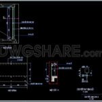 322. Detailed architectural CAD drawings of the balcony, railing ...