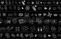 78.Flag Pole Elevation and Sections Details Autocad file