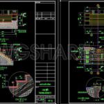 325. Architectural CAD Detail Drawings of the Basement Ramp, Staircase ...