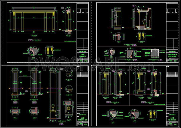 325. Architectural CAD Detail Drawings of the Basement Ramp, Staircase ...