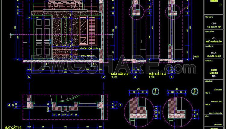 327. Detailed architectural CAD drawings of the balcony, railing, and ...