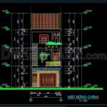 333. CAD design drawings for a 3-story townhouse with dimensions of 6m ...