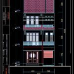 334. CAD design drawings for a 3-story townhouse with dimensions of 6 ...