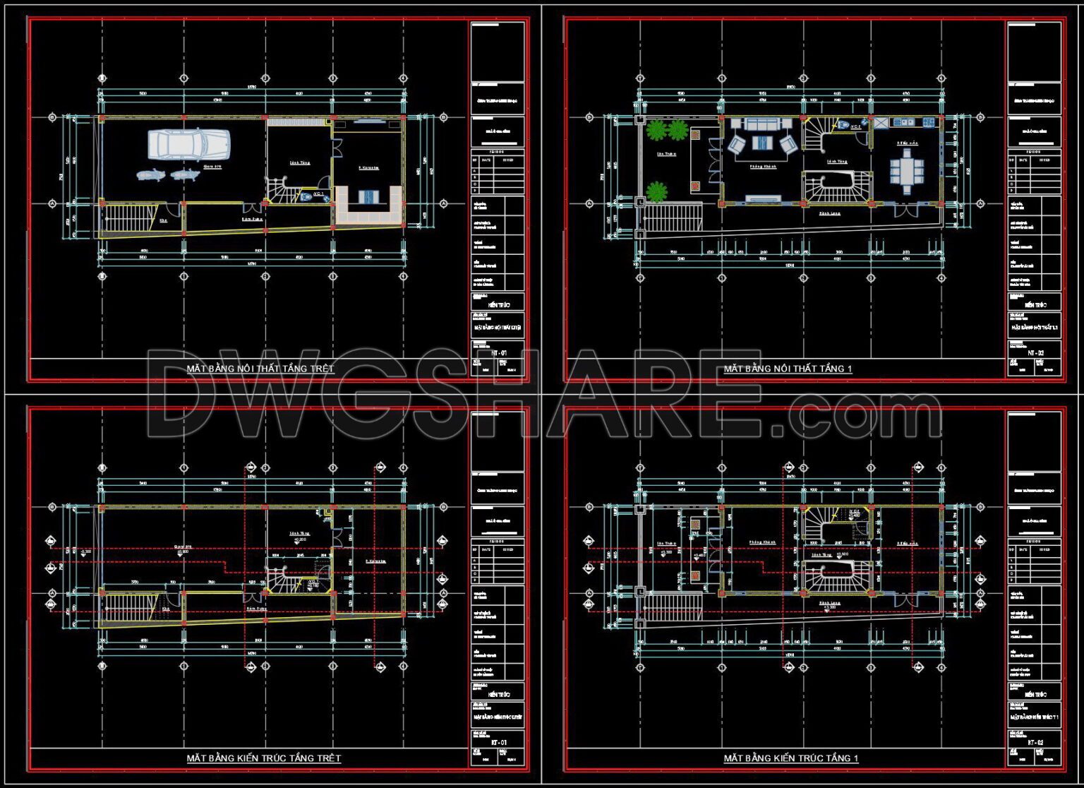 336. CAD design drawings for a 5-story townhouse with dimensions of 7 ...
