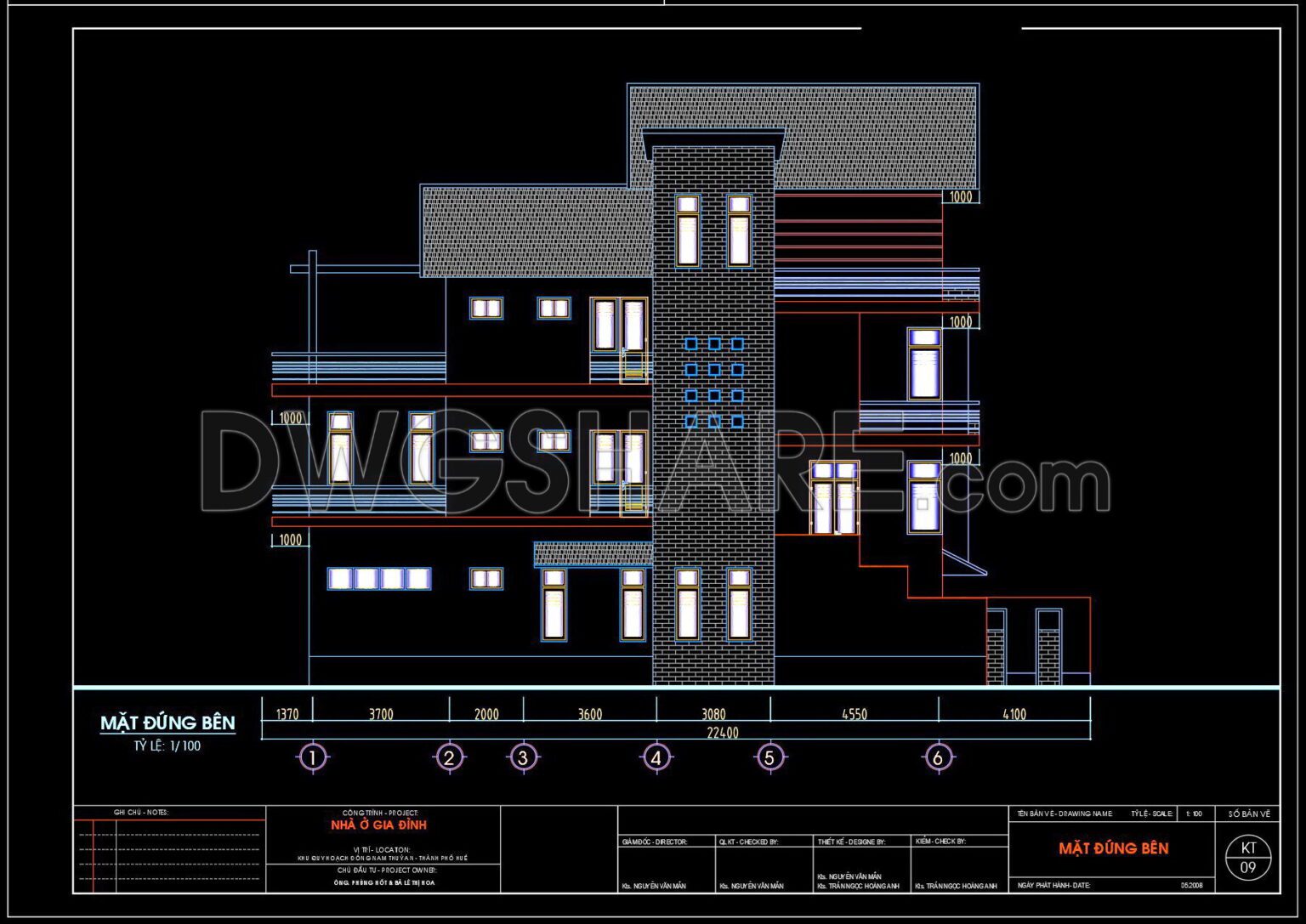 337. CAD design drawings for a 4-story townhouse with dimensions of 6 ...
