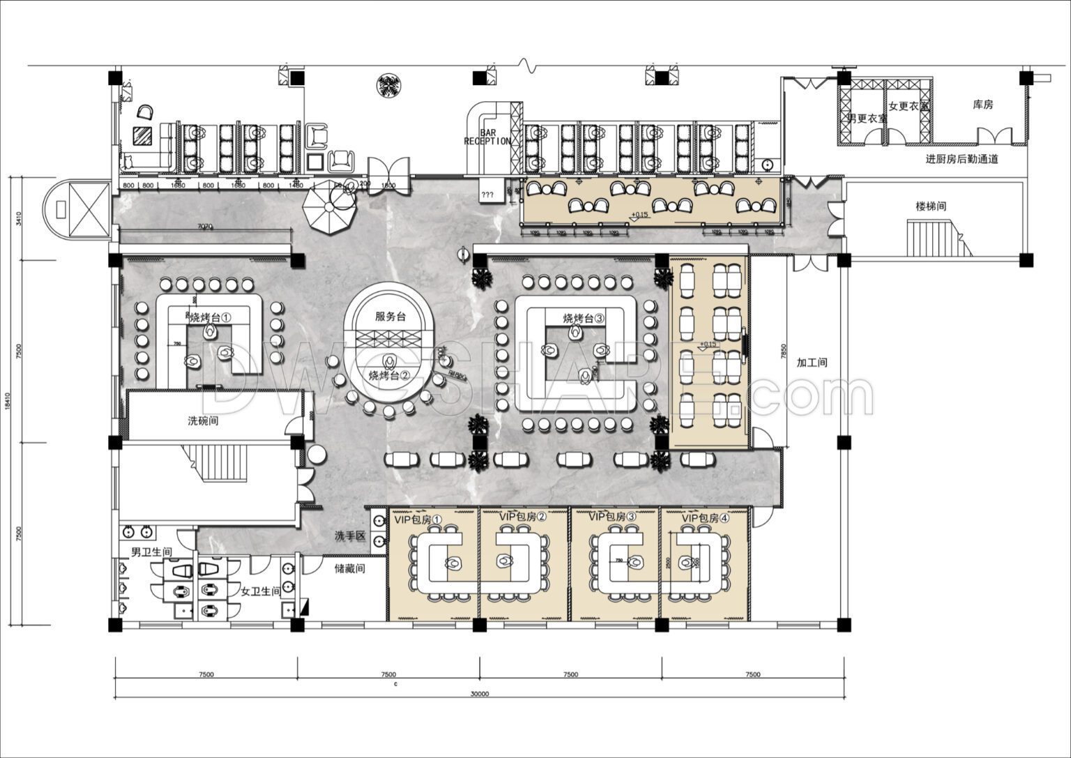 34. Download CAD Floor Plan Drawings of the Functional Layout for a ...