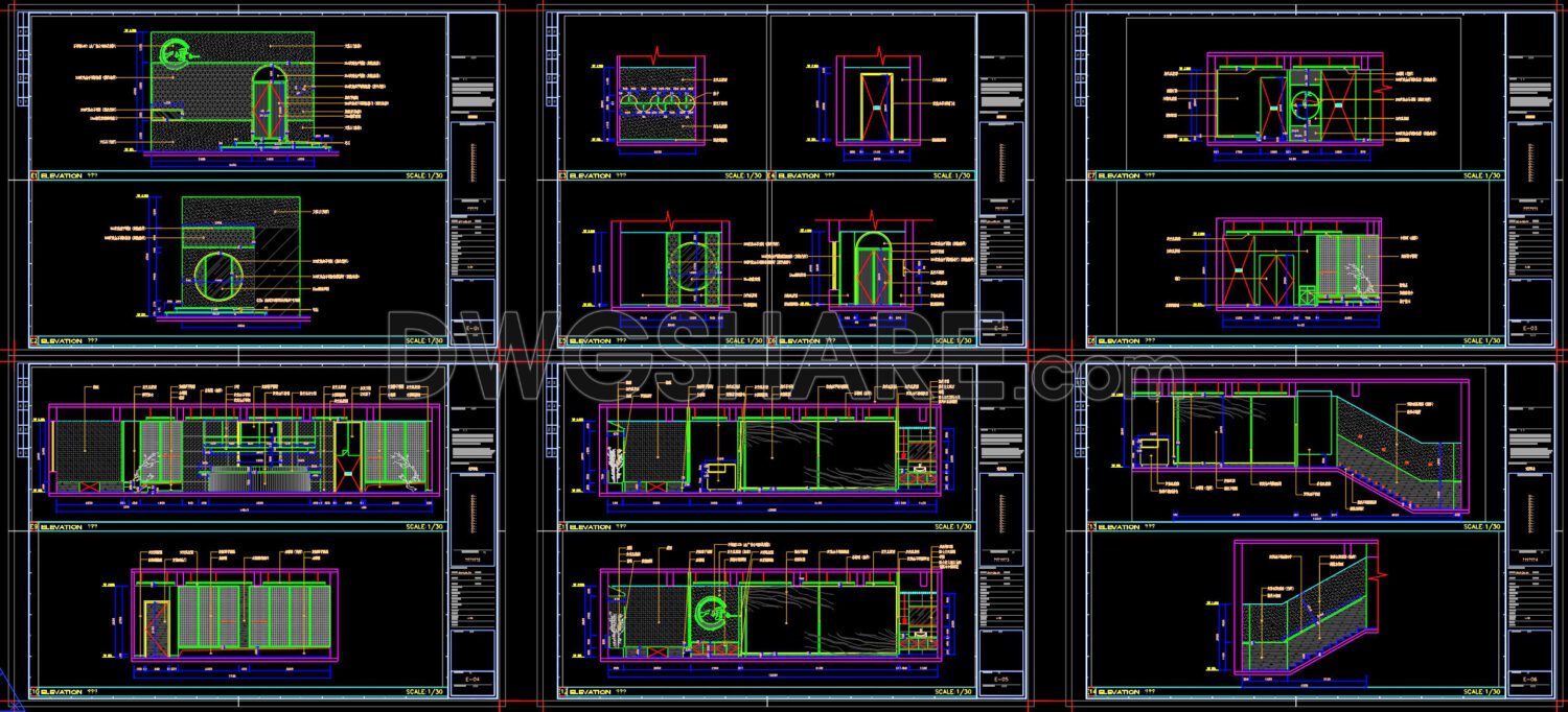 35. CAD Construction Drawings for the Interior Design and Decoration of ...