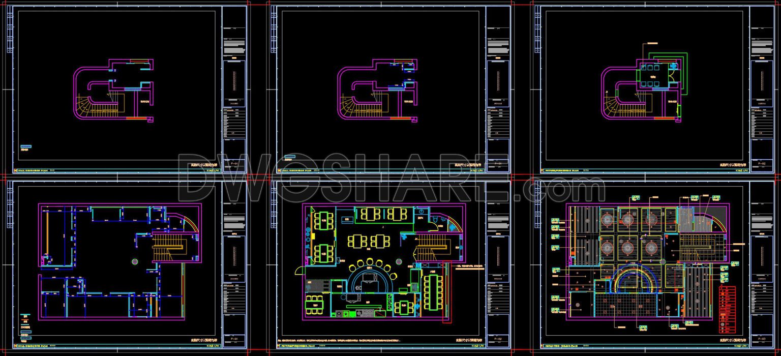 35. CAD Construction Drawings for the Interior Design and Decoration of ...