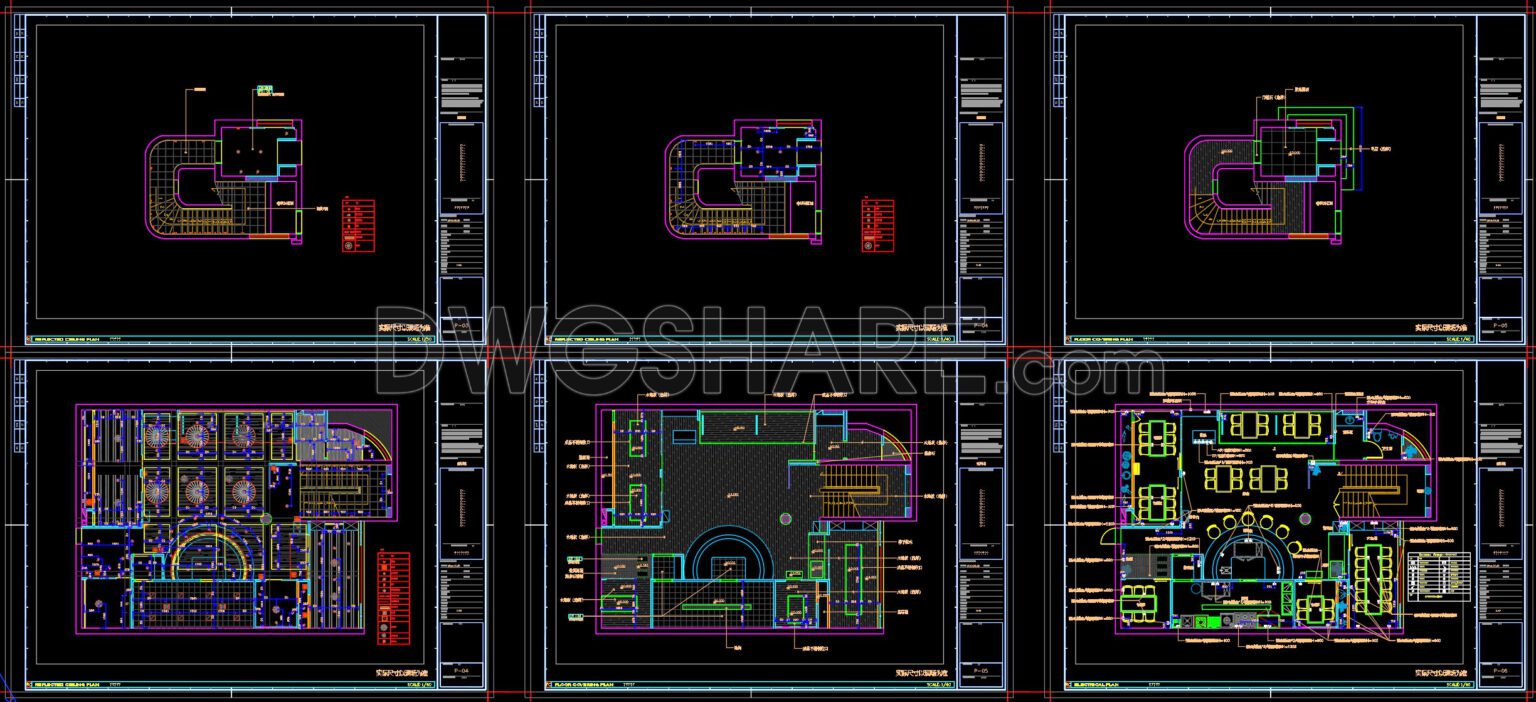 35. CAD Construction Drawings for the Interior Design and Decoration of ...