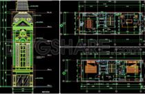 854. Aluminum Glass Shopfront Door CAD Drawing with Detailed Dimensions