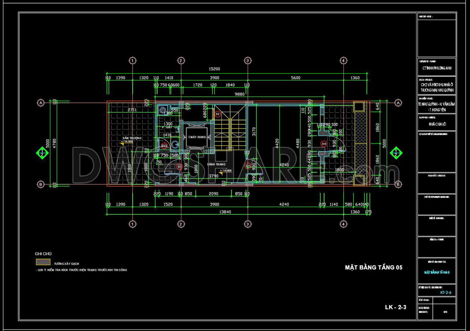 353. CAD design drawings for a 4-story townhouse with dimensions of 5m ...