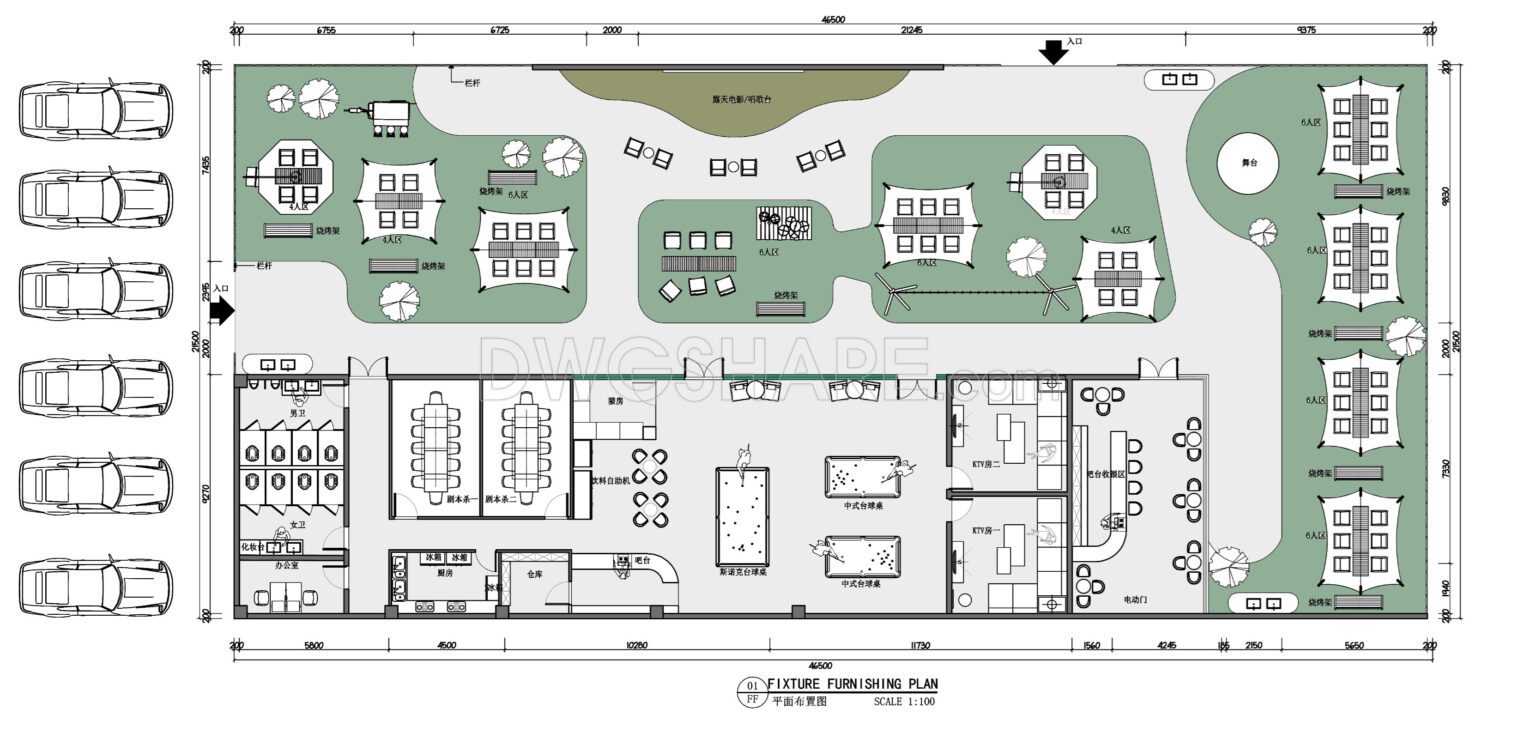 36. Download CAD Floor Plan Drawings for Outdoor Camping Entertainment ...