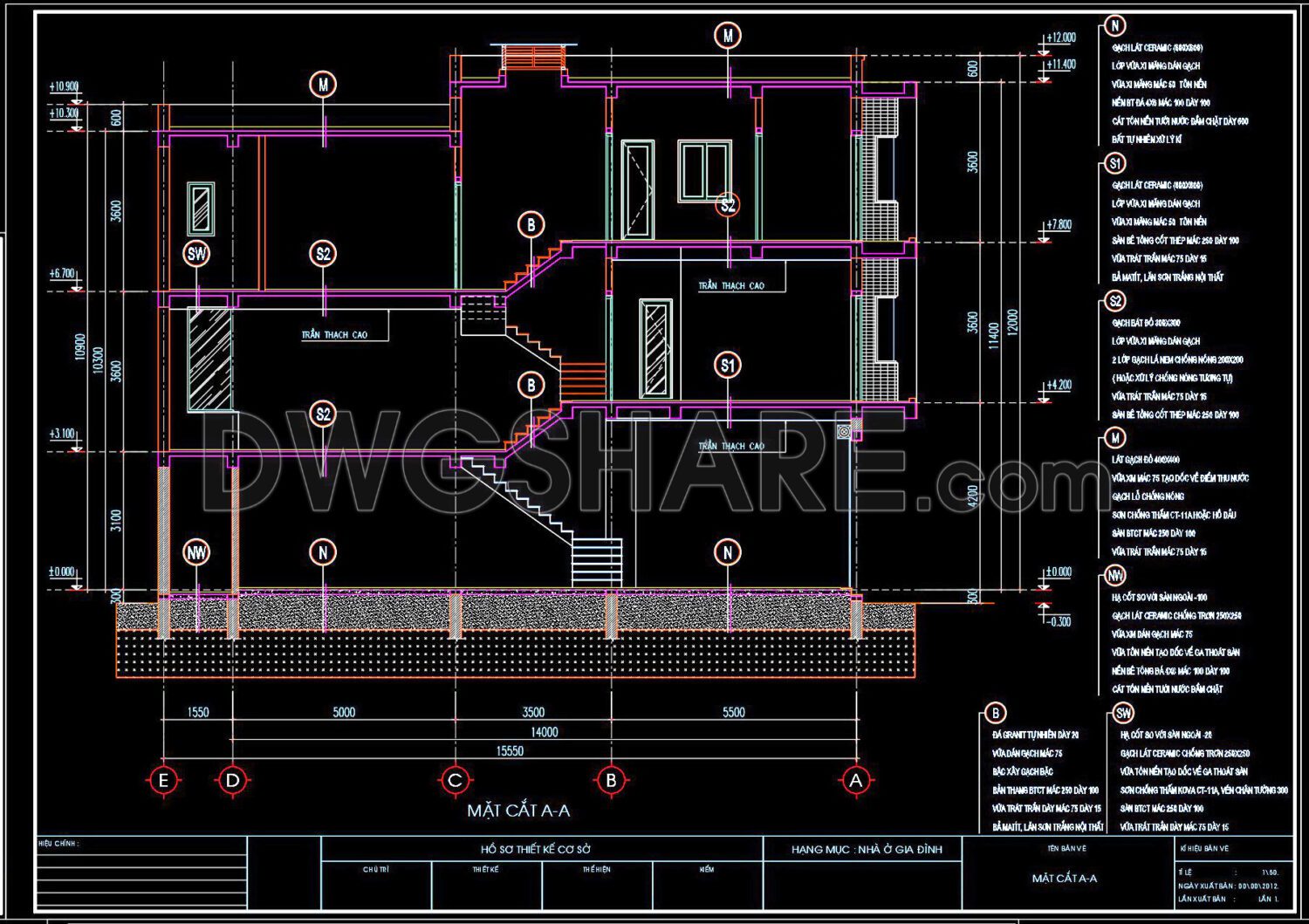 363. Download CAD Design Drawings for a 3-Story House with Dimensions ...