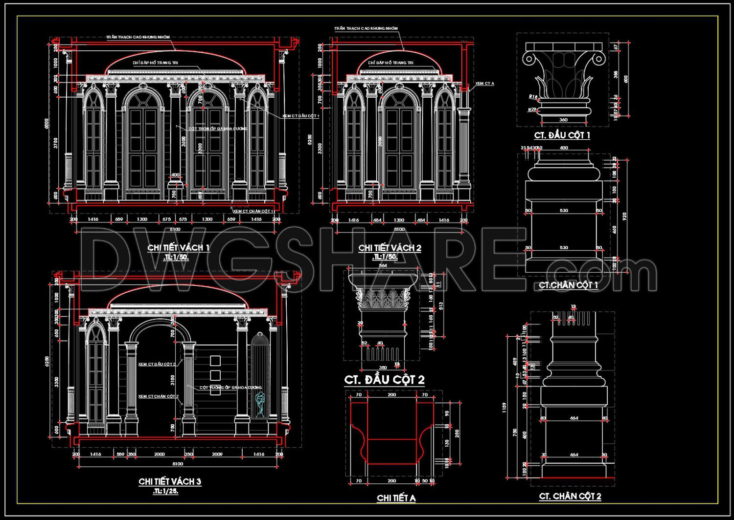 501. Free Download of CAD drawings of European classical architectural ...
