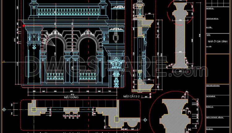 503. Free download of CAD drawings of European classical architectural ...