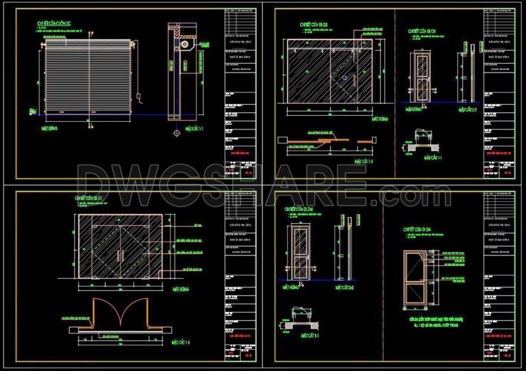 527. Detailed CAD Drawings Of Doors, Windows For Download