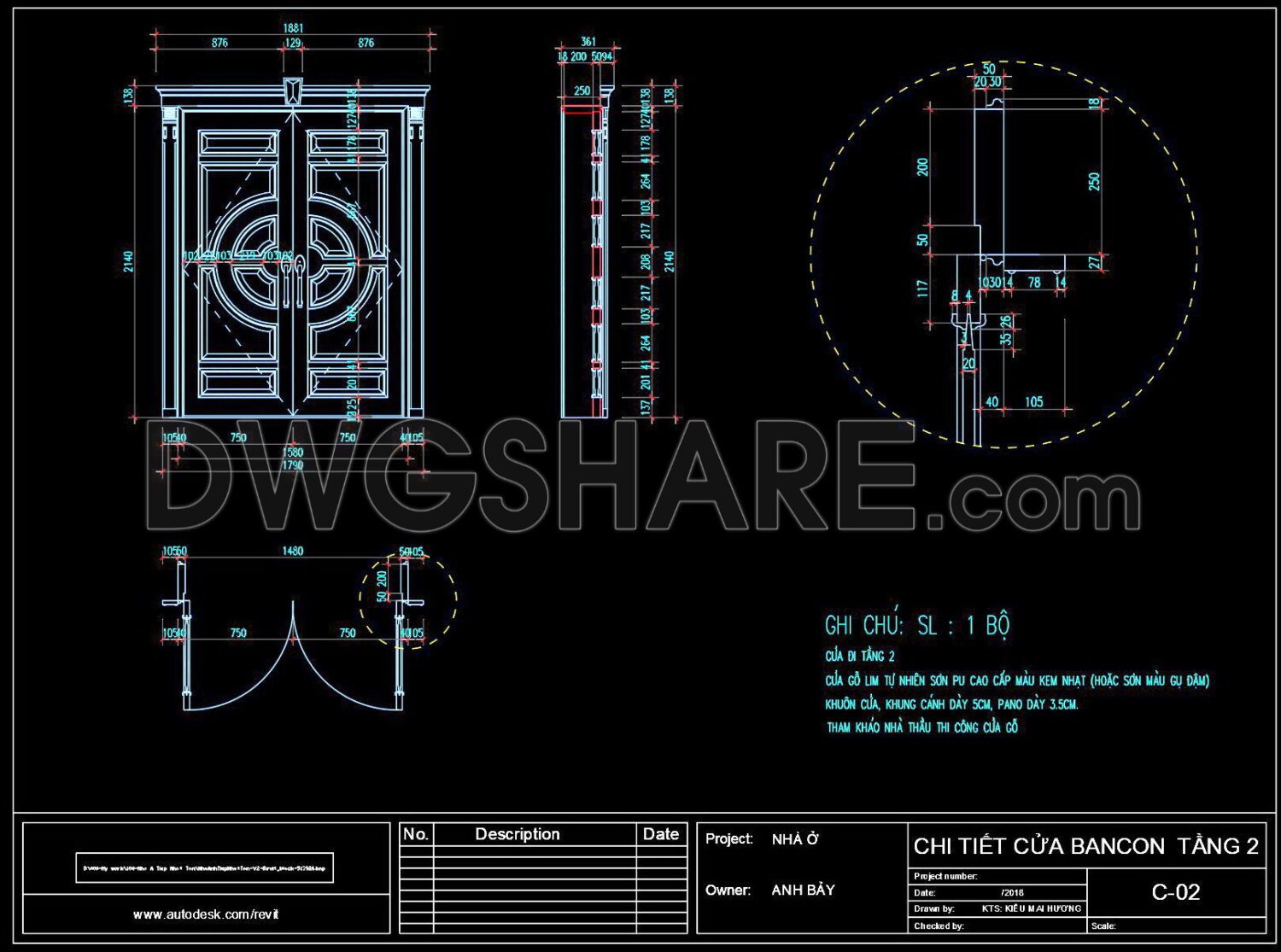 529. Detailed CAD Drawings Of Doors, Windows For Download