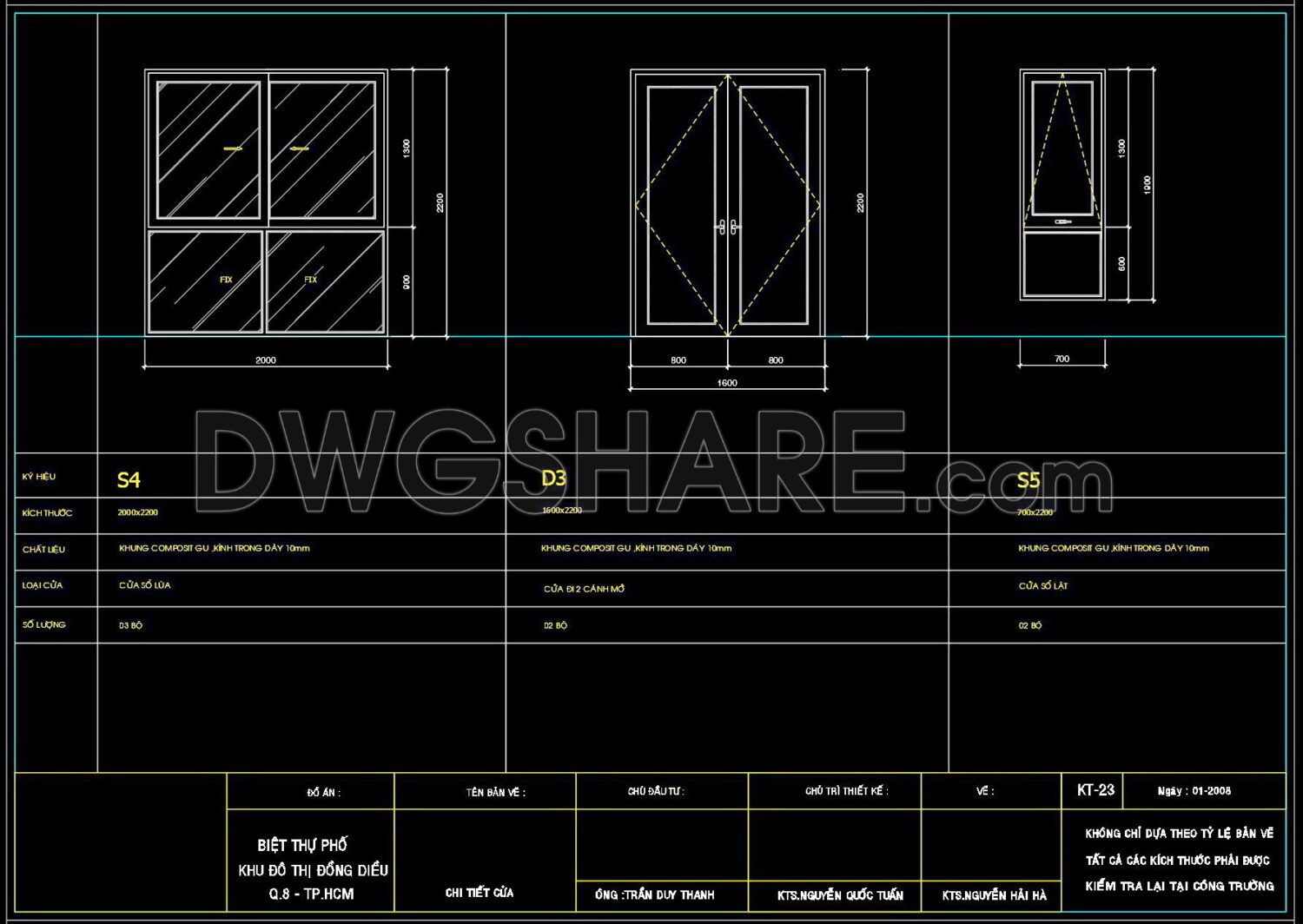 531. Detailed CAD Drawings Of Doors, Windows For Download