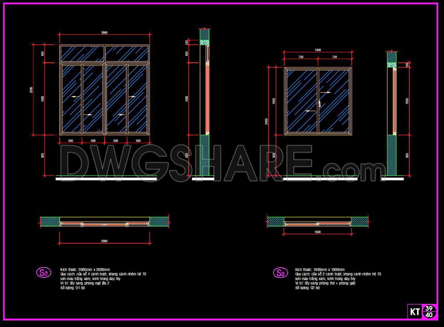 532. Detailed CAD Drawings Of Doors, Windows For Download