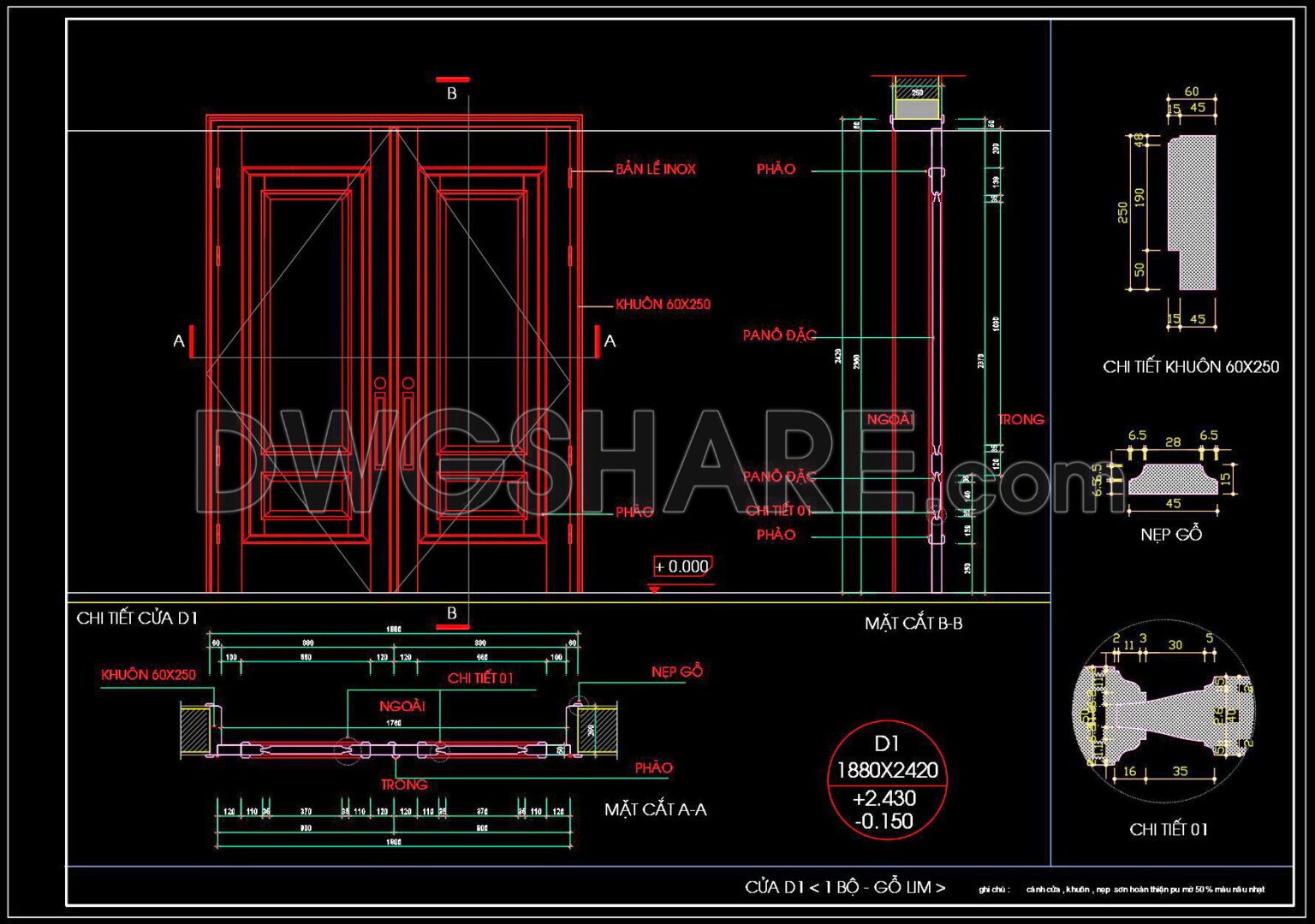 535. Detailed CAD Drawings Of Doors, Windows For Download