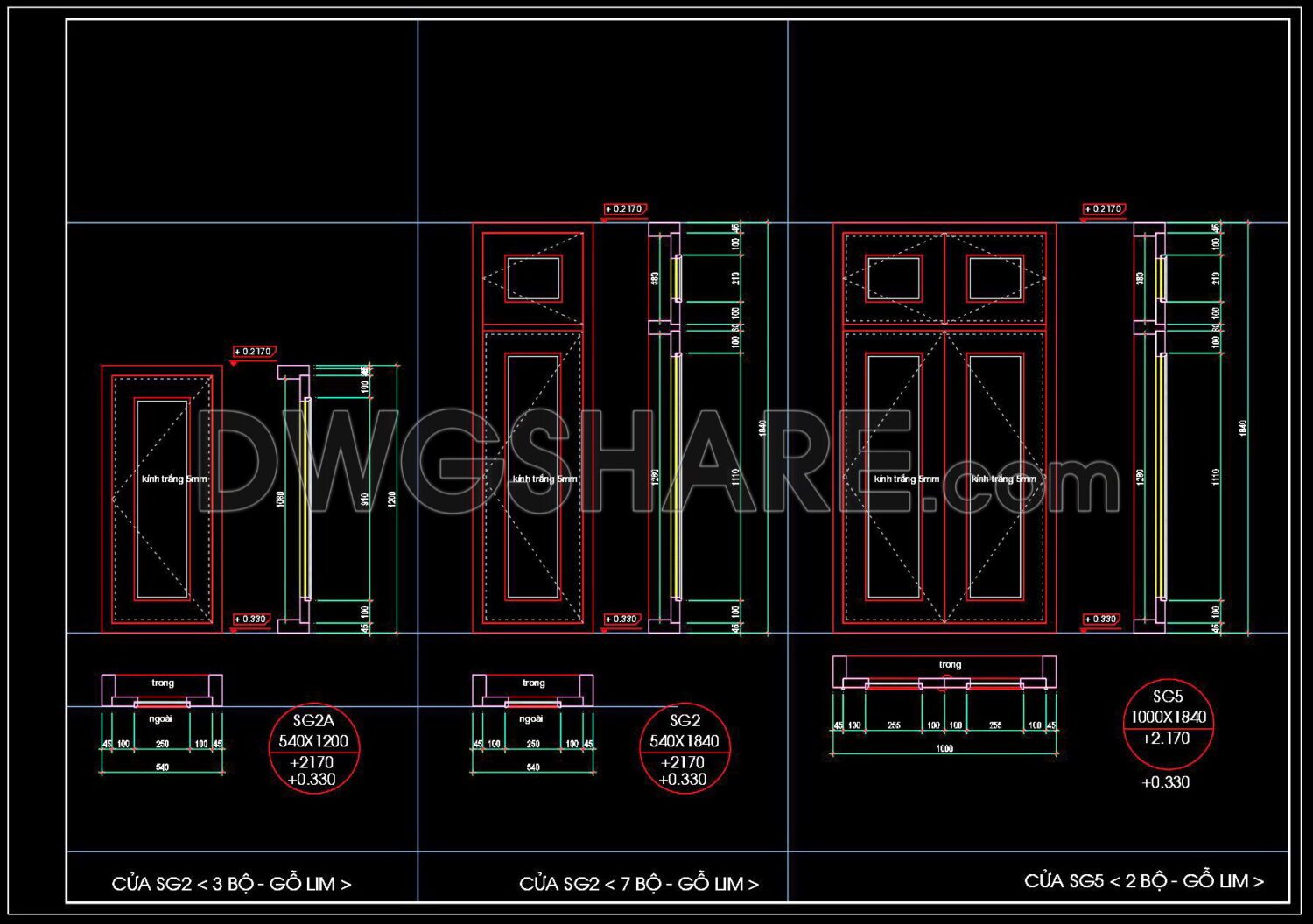 535. Detailed CAD Drawings Of Doors, Windows For Download