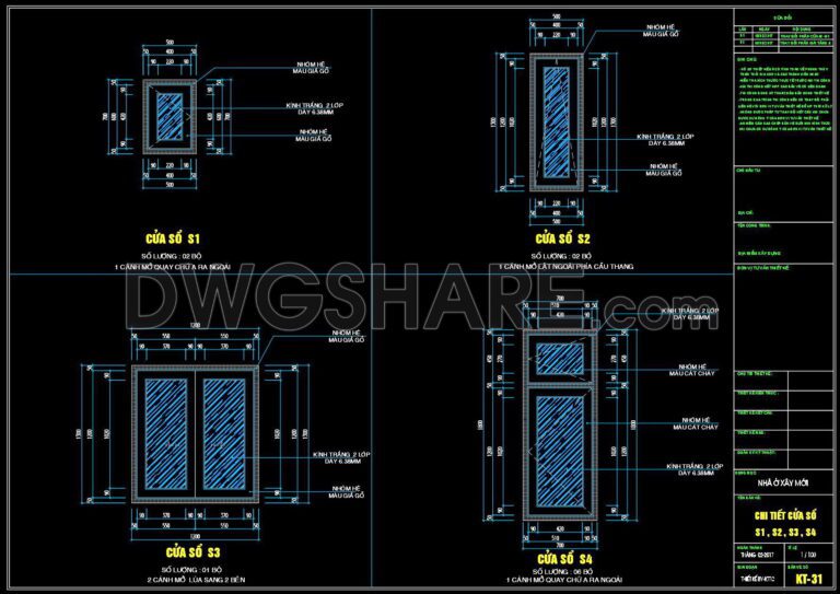 536. Detailed CAD Drawings Of Doors, Windows For Download