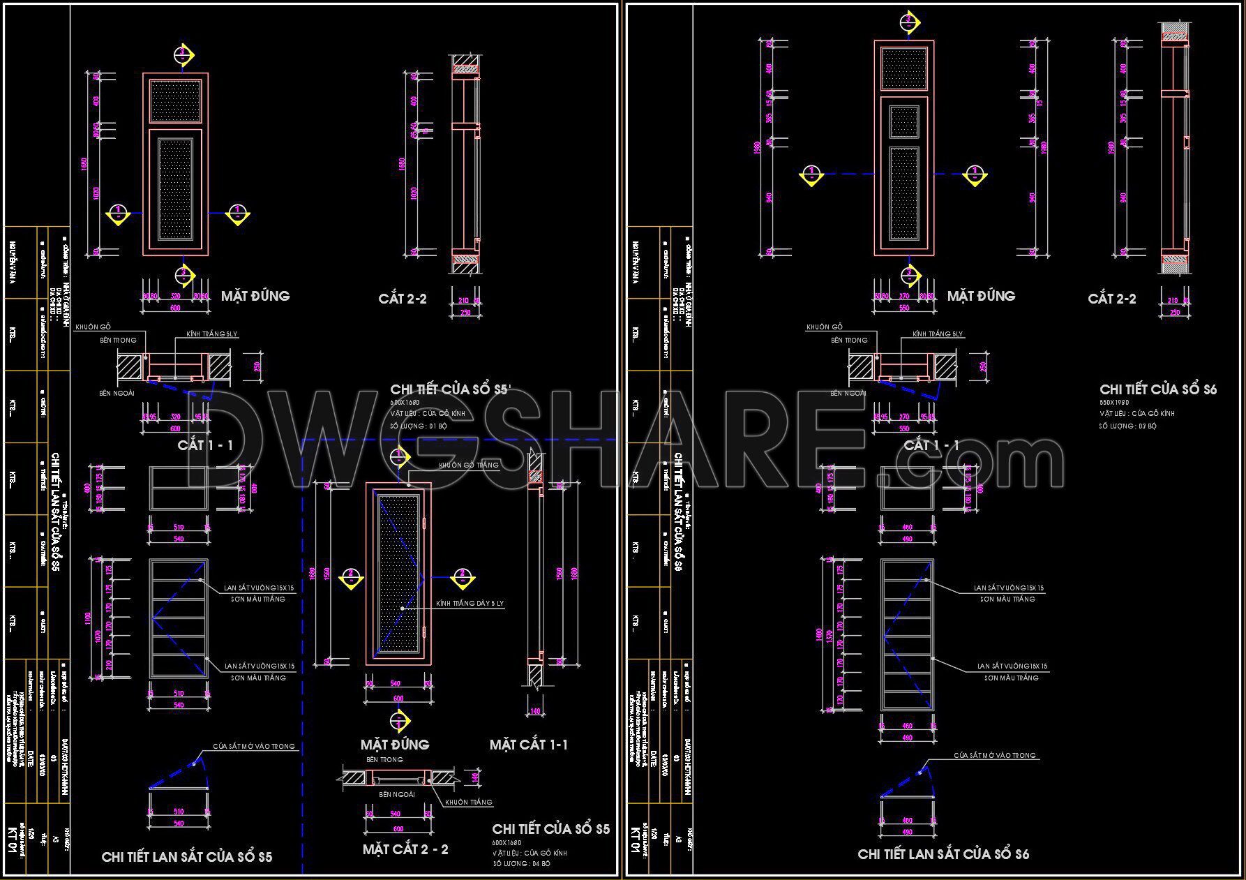 547. Detailed CAD Drawings Of Doors, Windows For Download - Free Cad ...