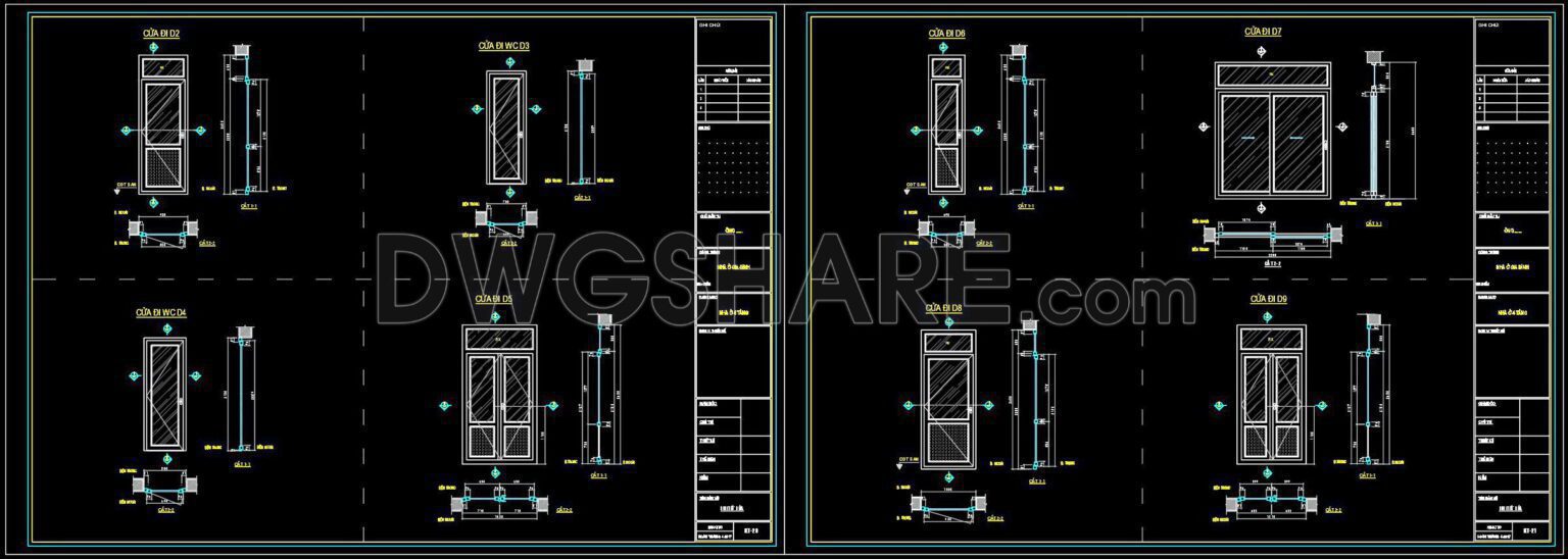 548. Detailed CAD Drawings Of Doors, Windows For Download