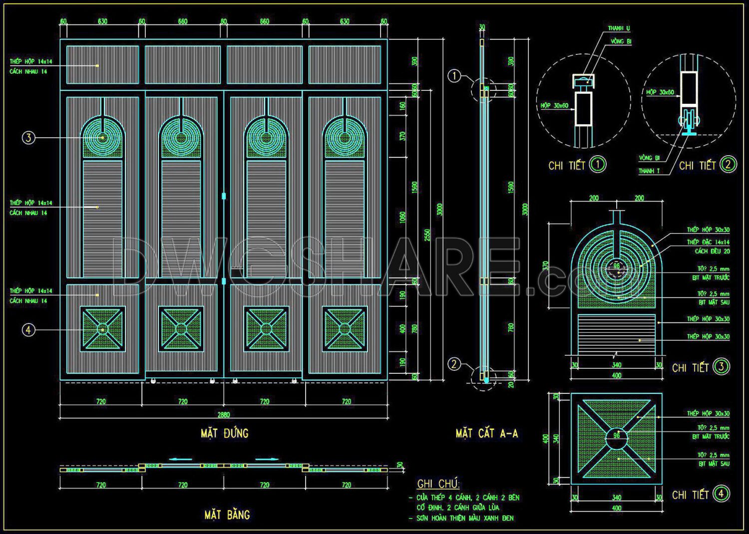 555. CAD Drawing of a Main Entrance Door Made of Steel for a Townhouse