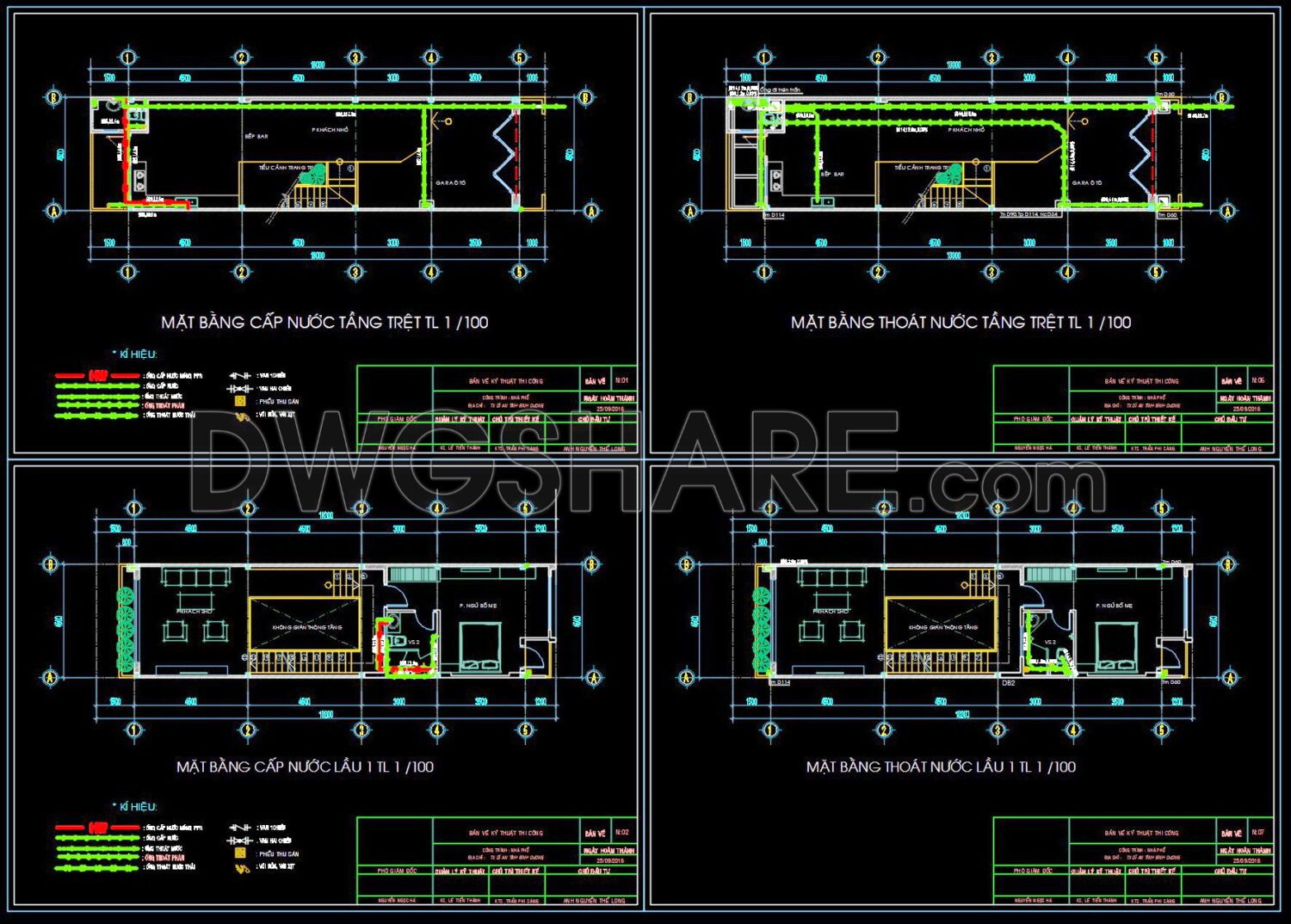 91. CAD drawings detailing the design of water supply and drainage ...