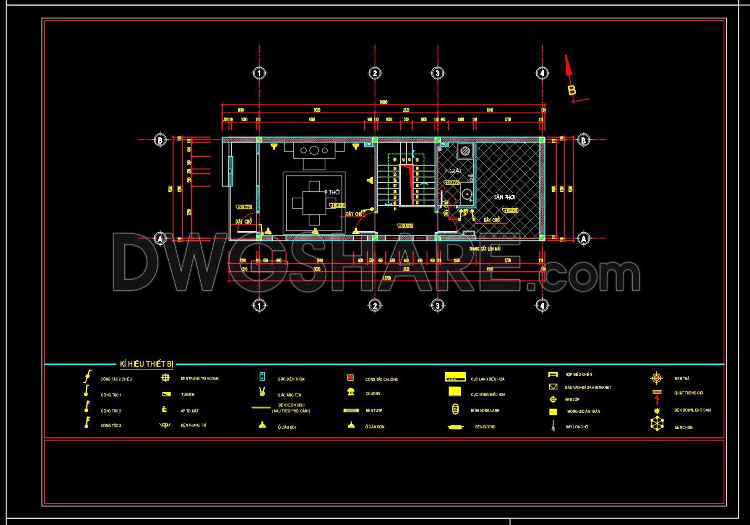 92. CAD drawings for detailed electrical designs for a 3-story townhouse