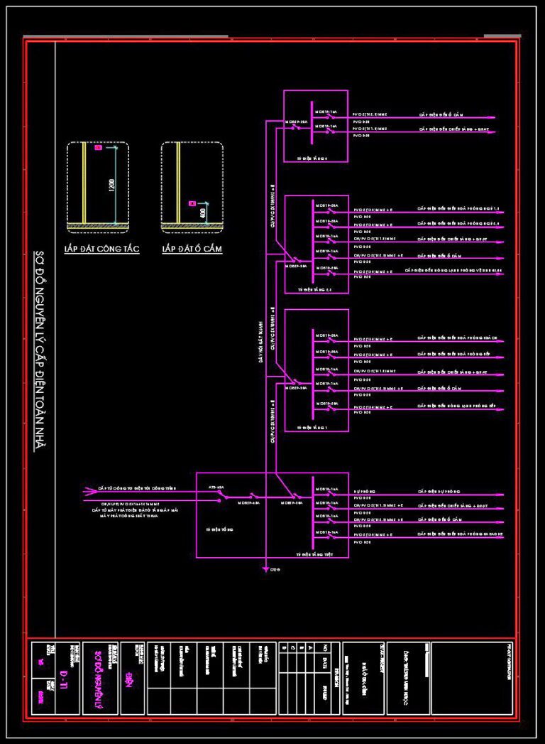 94. CAD drawings for detailed electrical designs for a 4-story townhouse