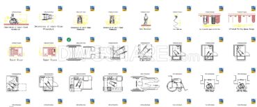 102. CAD blocks of furniture for disabled people