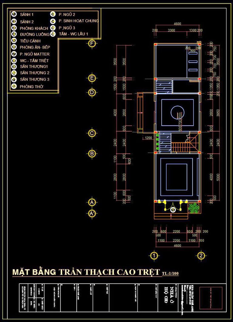 126. Detailed CAD drawings for the ceiling layout design of a 2-story ...