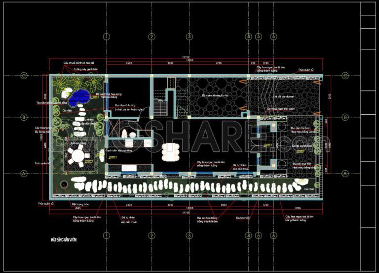 129. CAD Drawings of Landscape Design Plans for Villa Gardens